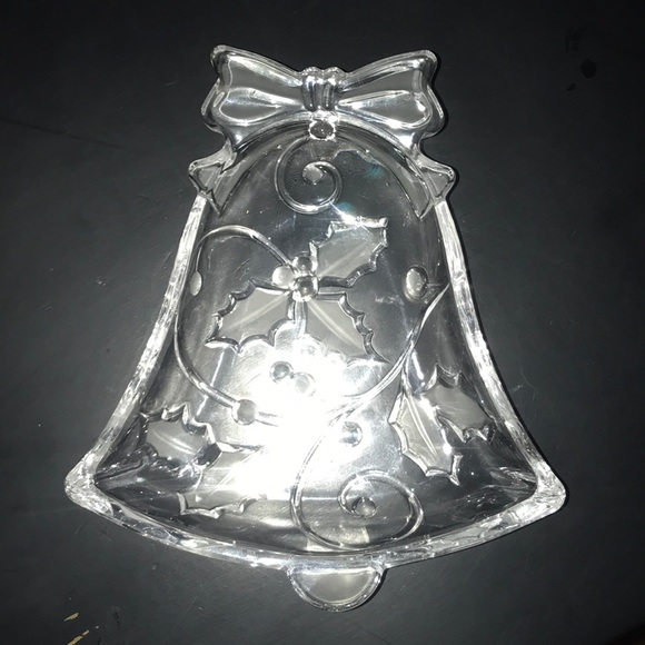 Holiday | Crystal Mistletoe Bell Shaped Candy Dish Mikasa | Poshmark